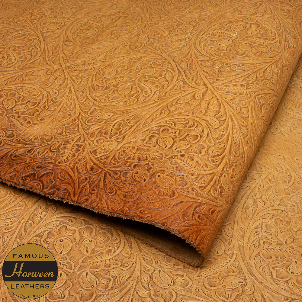 HORWEEN DUBLIN WESTERN FLORAL - NATURAL COLOURED LEATHER - 2.0/2.2mm ...