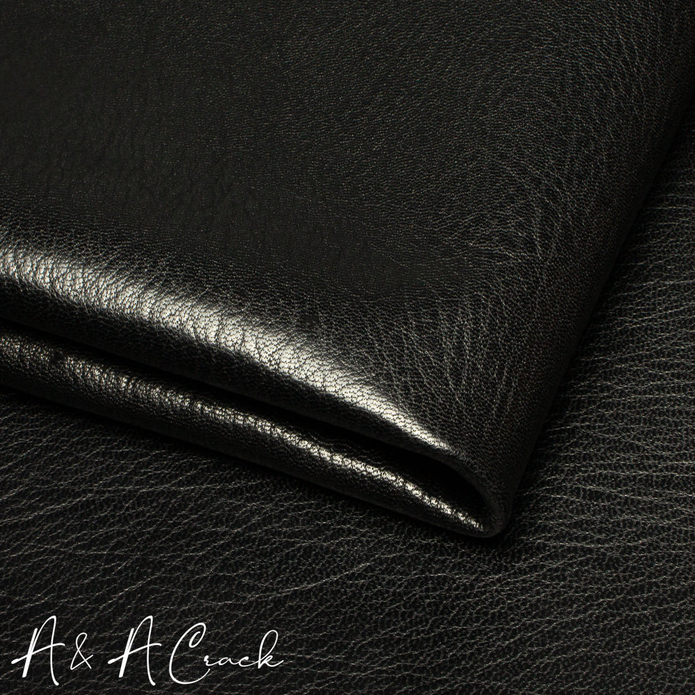 VEGETABLE TANNED SHRUNKEN GOAT - BLACK - 1.0/1.2mm – A & A Crack & Sons